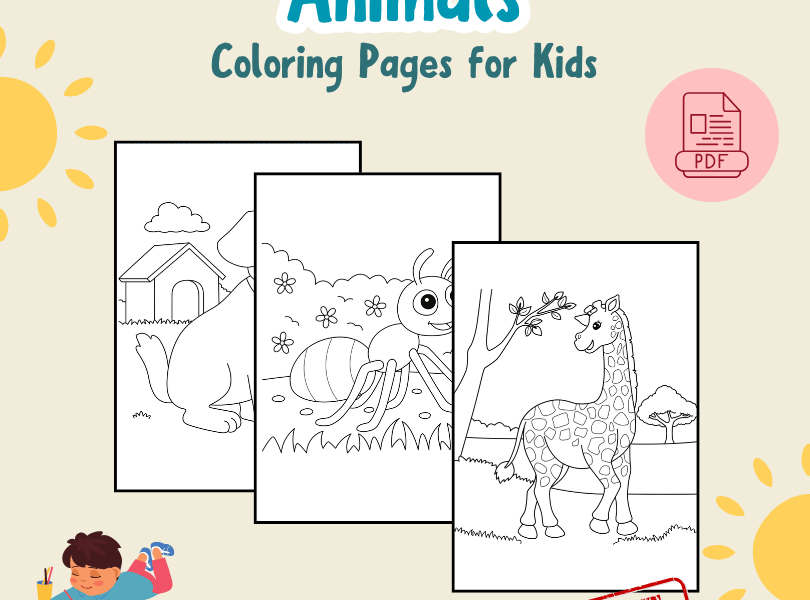 Animals Coloring Pages for Kids – SHOP