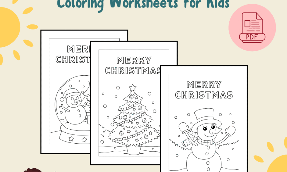Christmas Coloring Worksheets for Kids – SHOP