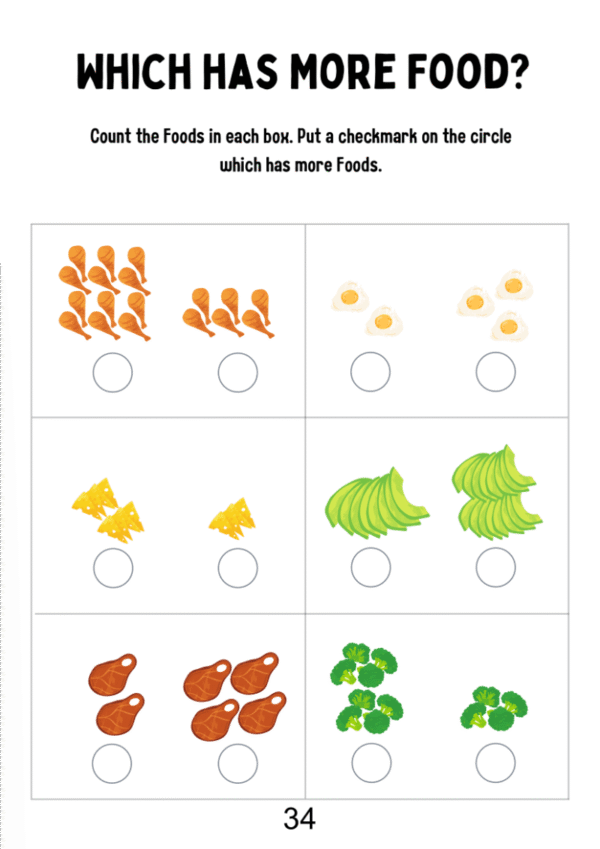 Count and Compare Worksheet – SHOP
