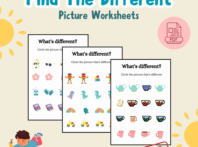 Find Different Picture Worksheet – SHOP