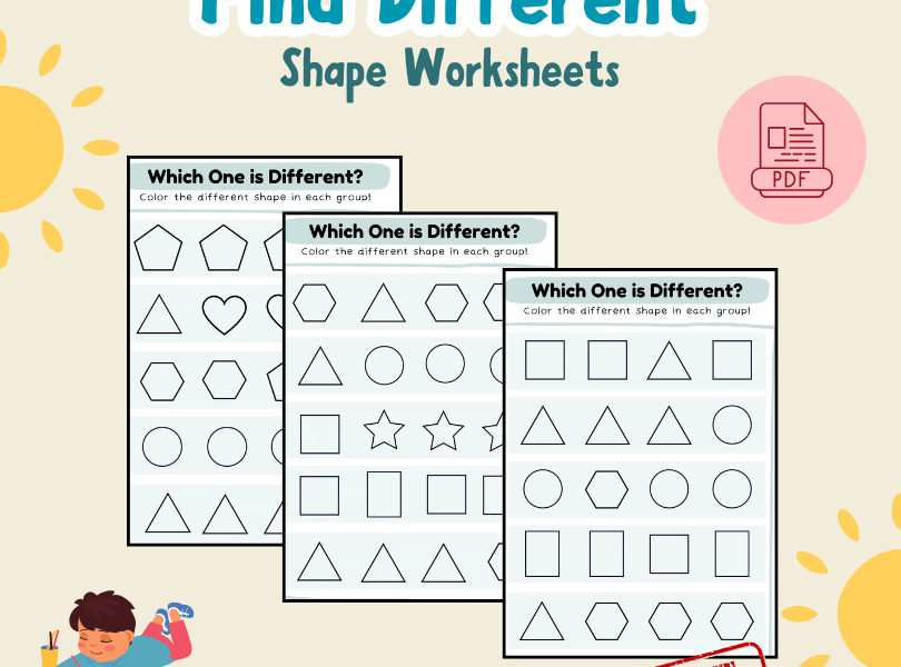 Find the Different Shape Worksheet – SHOP