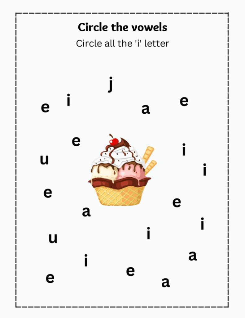Identify the Vowels Worksheet – SHOP