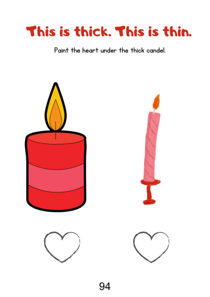 Thick or Thin Worksheet – SHOP